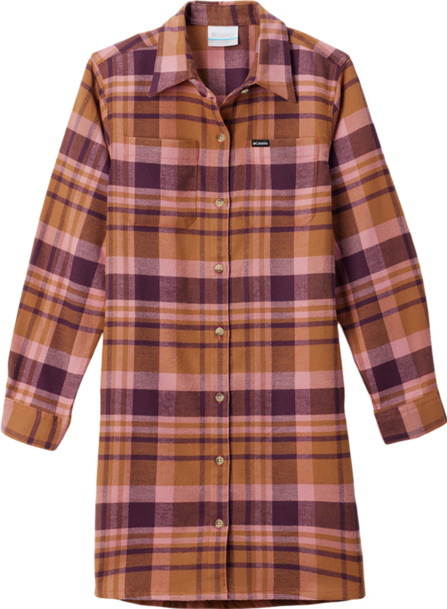 Columbia Calico Basin Flannel Long Sleeve Dress - Youth | Altitude Sports