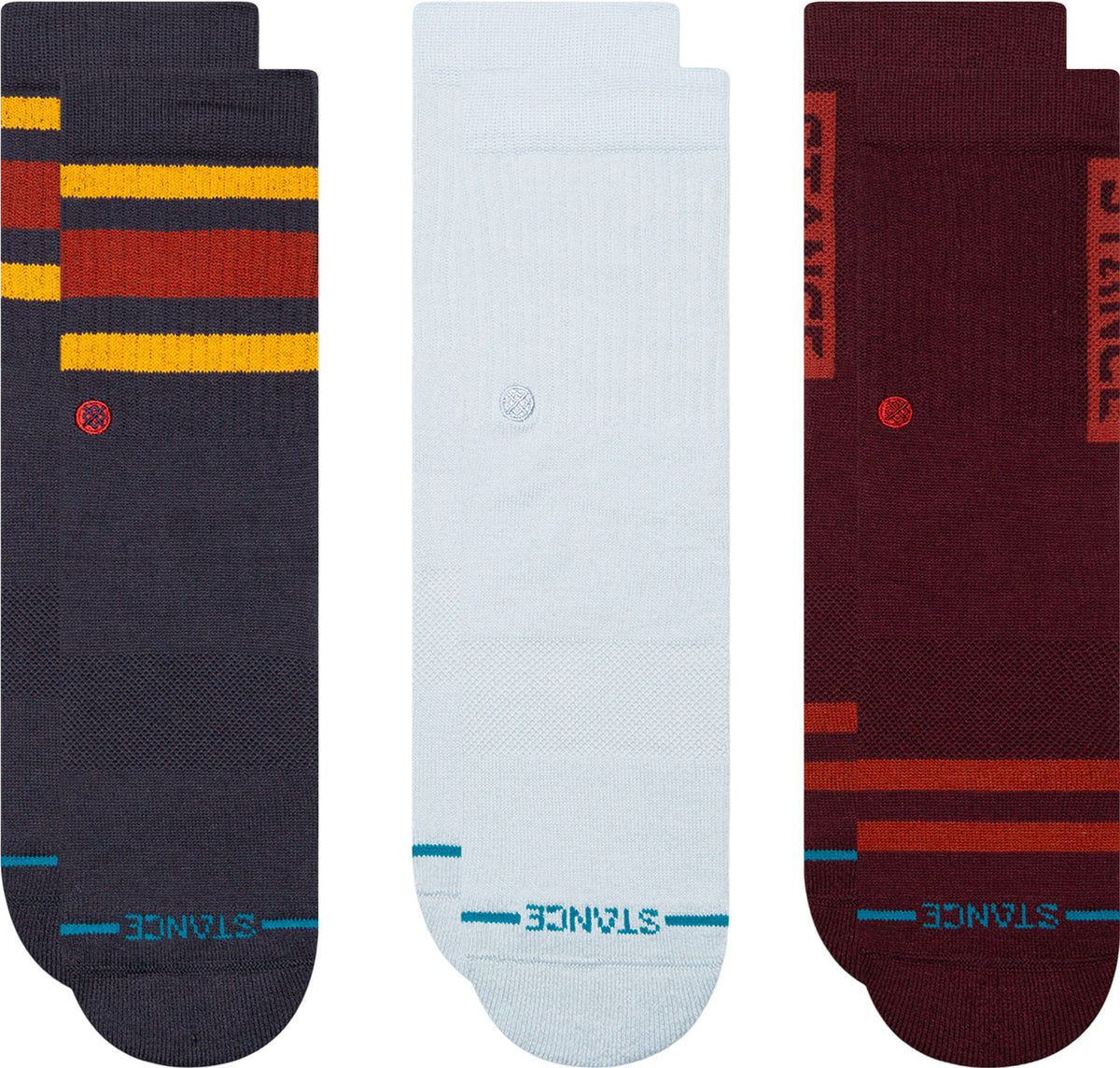 Stance Icon Mixed 3 Pack Crew Socks - Kids | Altitude Sports