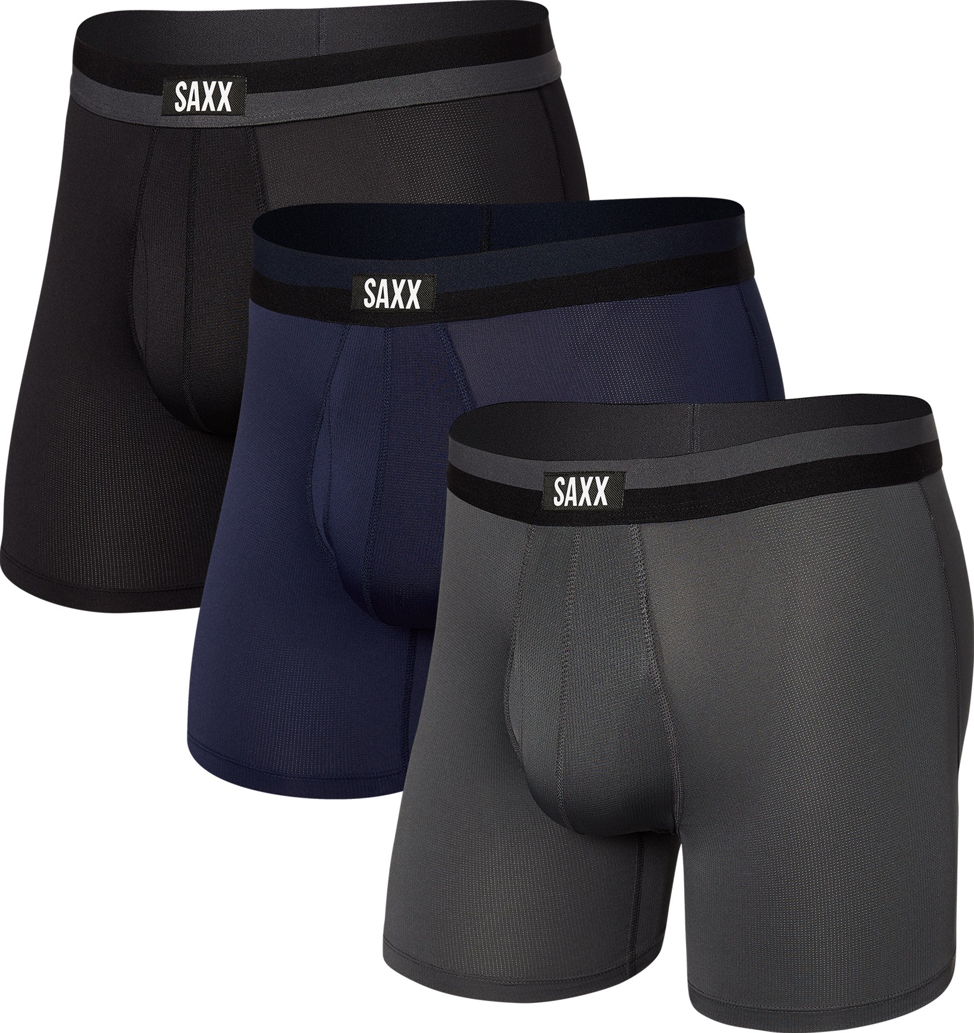 SAXX Sport Mesh Fly 3-Pack Boxer Briefs - Men's | Altitude Sports