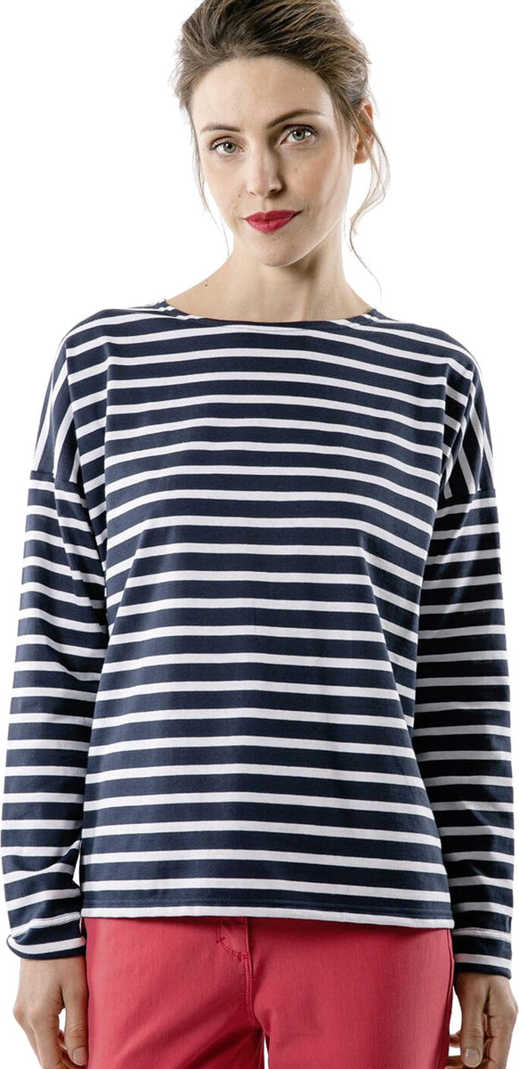 Saint James Minquiers Drop Drop-Shoulder Breton Striped Shirt - Women's ...