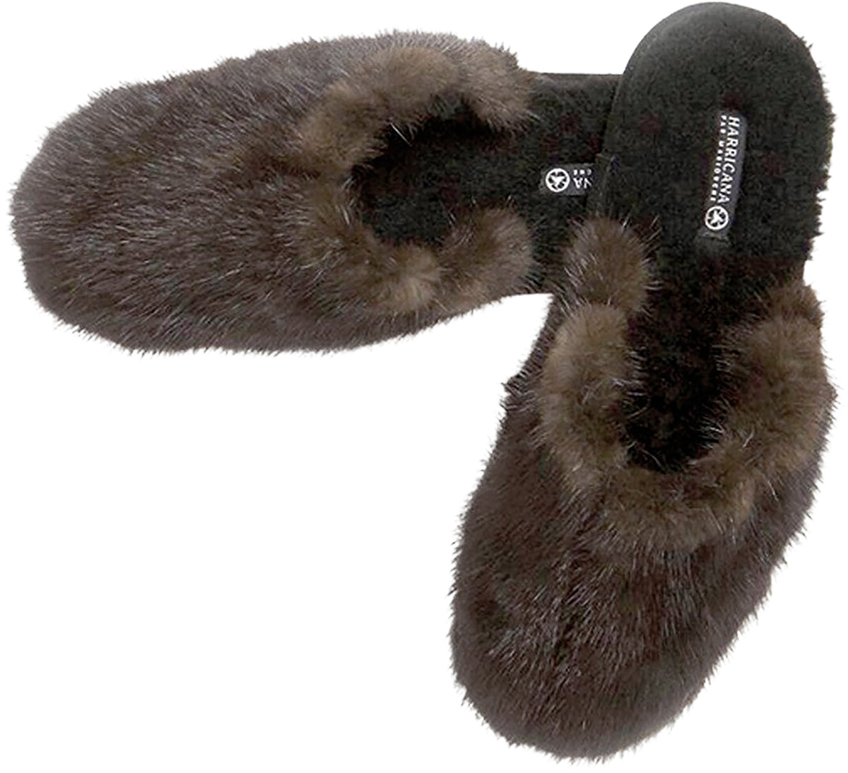 Harricana Classic Mink Slippers in Upcycled Fur - Women's | Altitude Sports