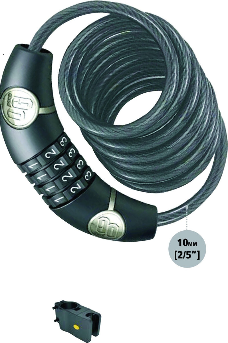 Onguard Combo Coil Cable with Combination Lock - 10mm x 185cm ...